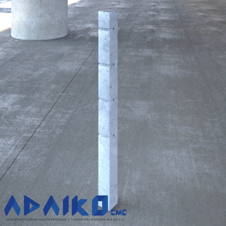 Poste de concreto para cercado 15 x 15 x 210 cm - Adaiko