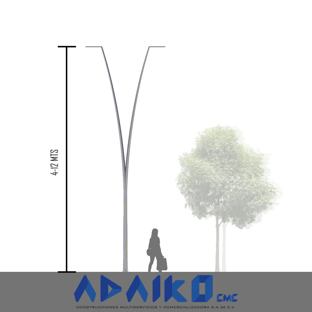 Poste cónico hexagonal 4-13mts - Adaiko